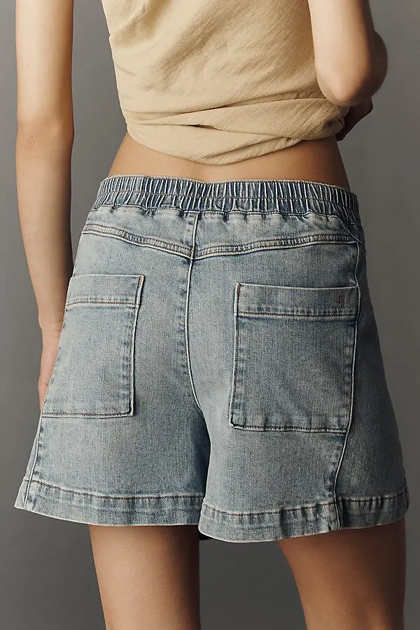 PILCRO Izzie Relaxed Pull-on Shorts - Light Denim