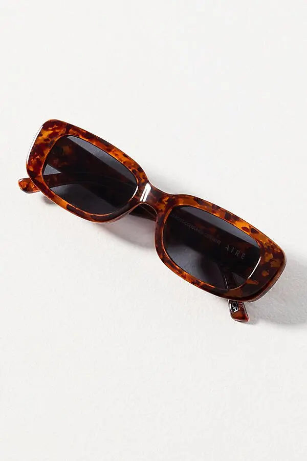 AIRE Ceres Slim Rectangle Sunglasses - Dark Tortoise