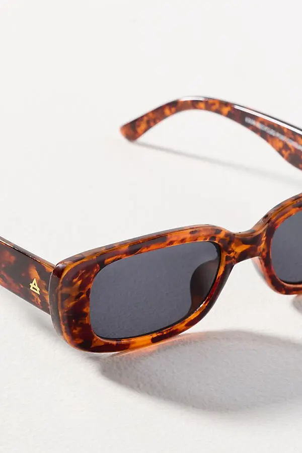 AIRE Ceres Slim Rectangle Sunglasses - Dark Tortoise
