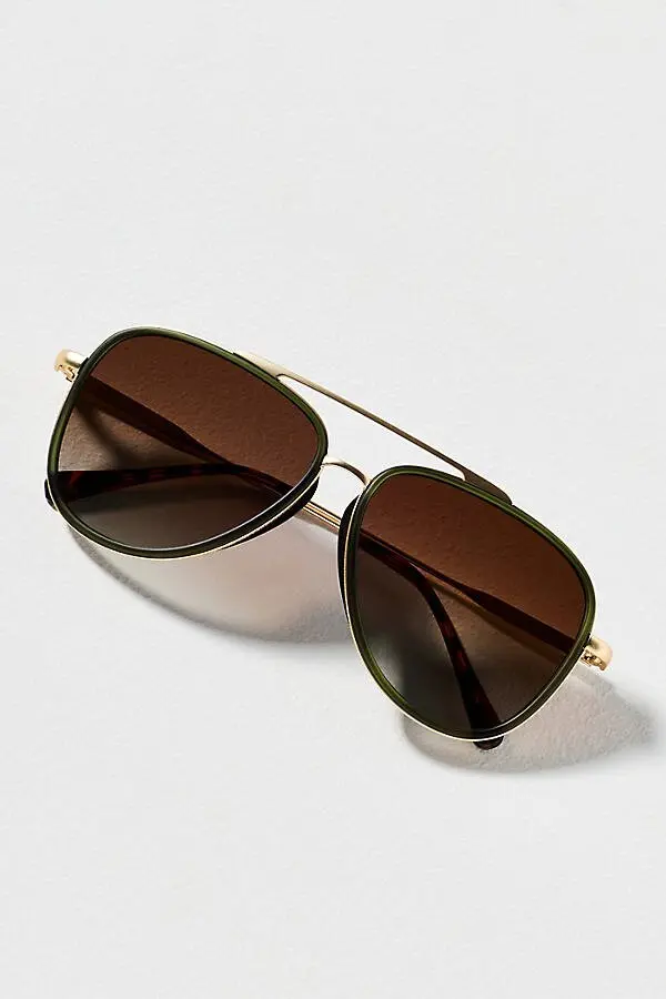 SUNSKI Sirrocco Aviator Sunglasses - Dark Green