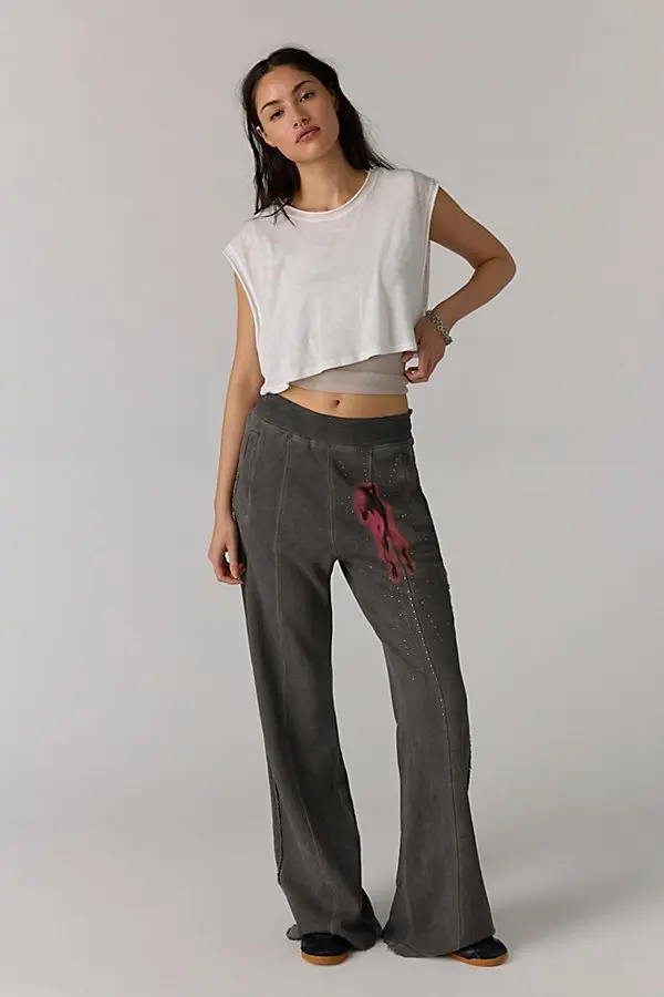 DIESEL® P-anta Pull-on Wide Leg Pants - Grey