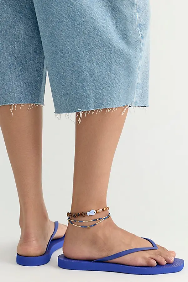 VELOUR Tapered Flip Flops - Luminus Blue