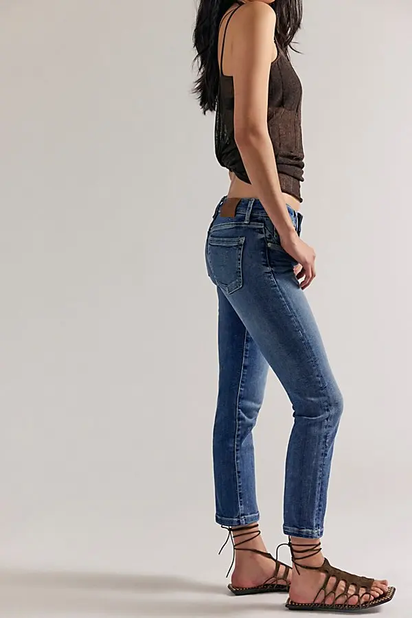Free People We The Free Paloma Low-rise Cigarette Jeans - Mountain Peak