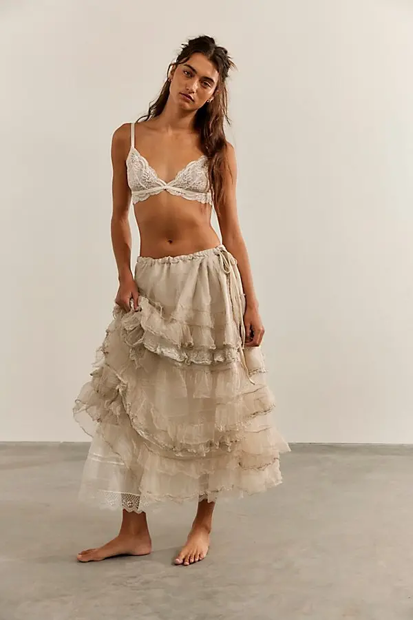 MAGNOLIA PEARL Organza Pissarro Maxi Skirt