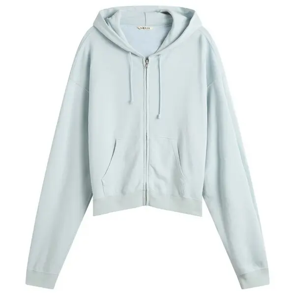 Auralee High Twist Zip Hoodie - Pale Blue
