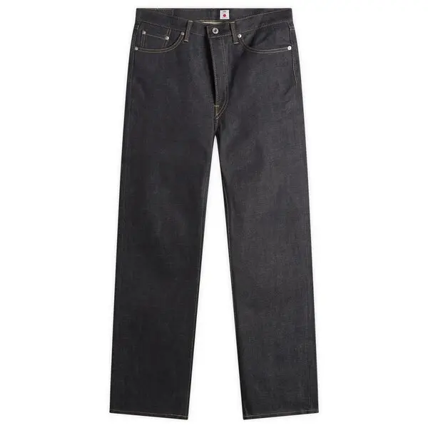 Edwin Regular Straight Jeans Kaihara Dark Pure Indigo Rainbow Selvage Denim - Unwashed Blue
