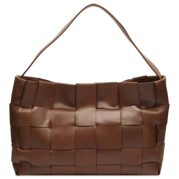 ST. AGNI Woven Large Tote - Chestnut