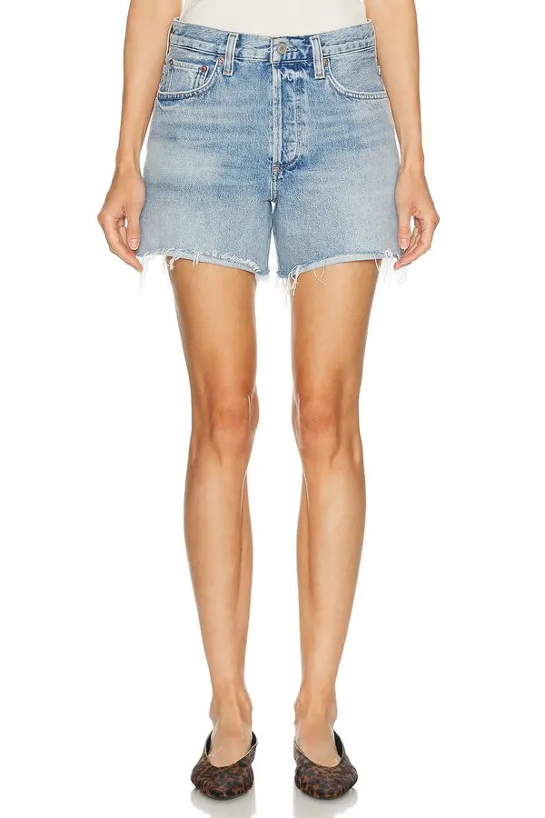 AGOLDE Nye Relaxed Denim Shorts - Post