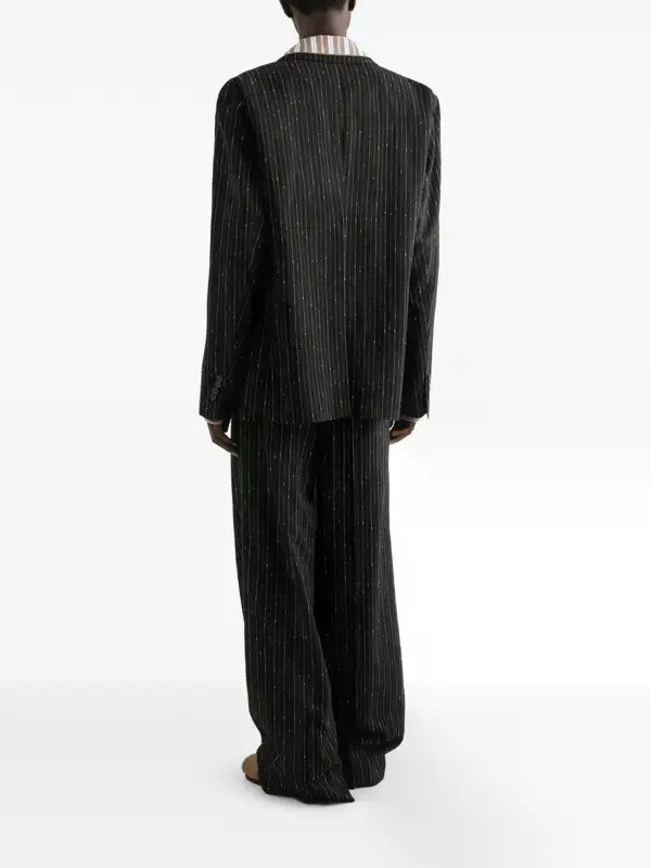 Dolce & Gabbana Striped Poplin Trousers - Neutrals