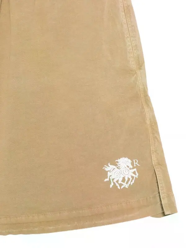 RANRA Logo-print Shorts - Neutrals