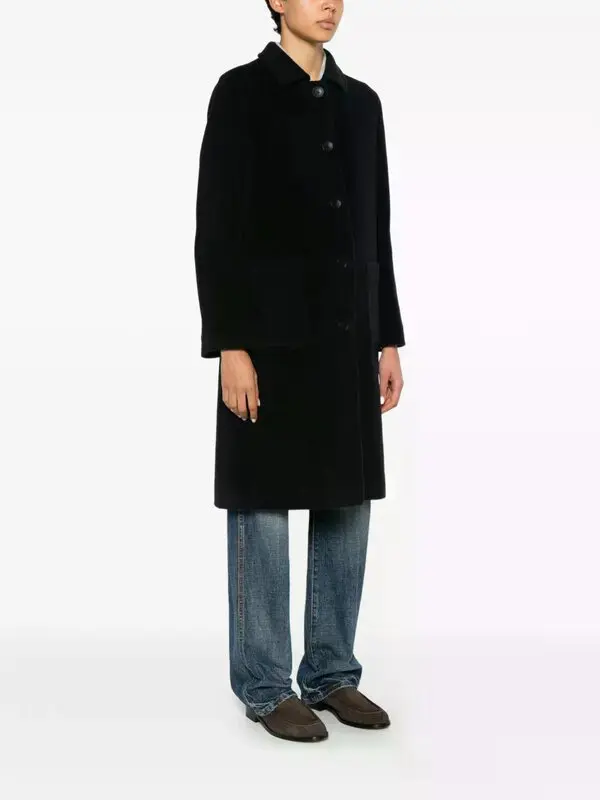 Tagliatore Monic Single-breasted Patch-pocket Coat - Blue