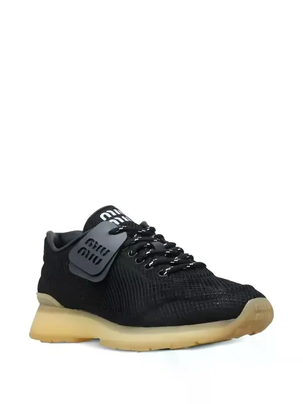 Miu Miu Logo Tag Mesh Sneakers