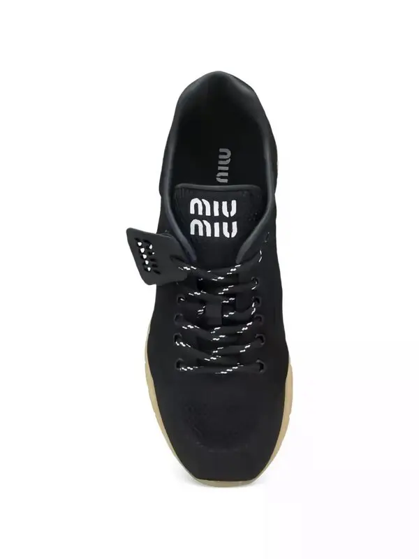 Miu Miu Logo Tag Mesh Sneakers