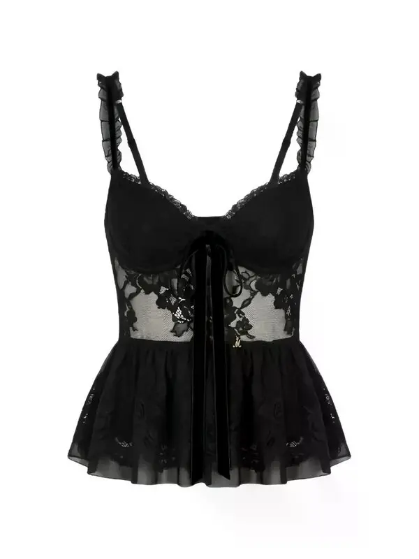 ANIYE BY Lace-trimmed Peplum Top