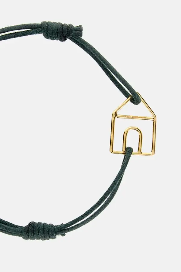 ALIITA Casita Pura" 9kt Yellow Gold Bracelet - Green