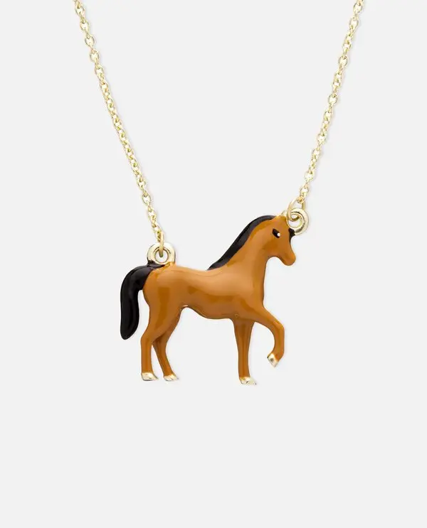 ALIITA Caballo Enamel Collana - Oro