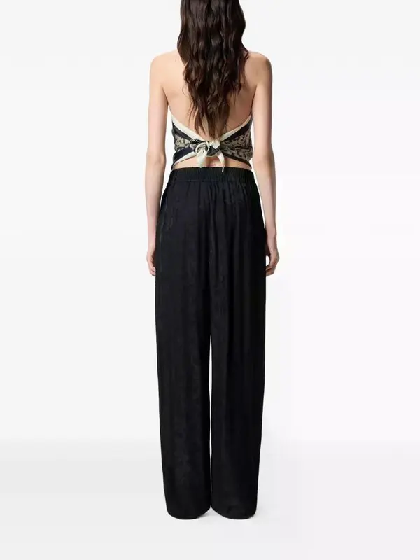 Pinko Floral Jacquard Wide Leg Trousers
