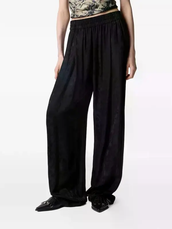Pinko Floral Jacquard Wide Leg Trousers