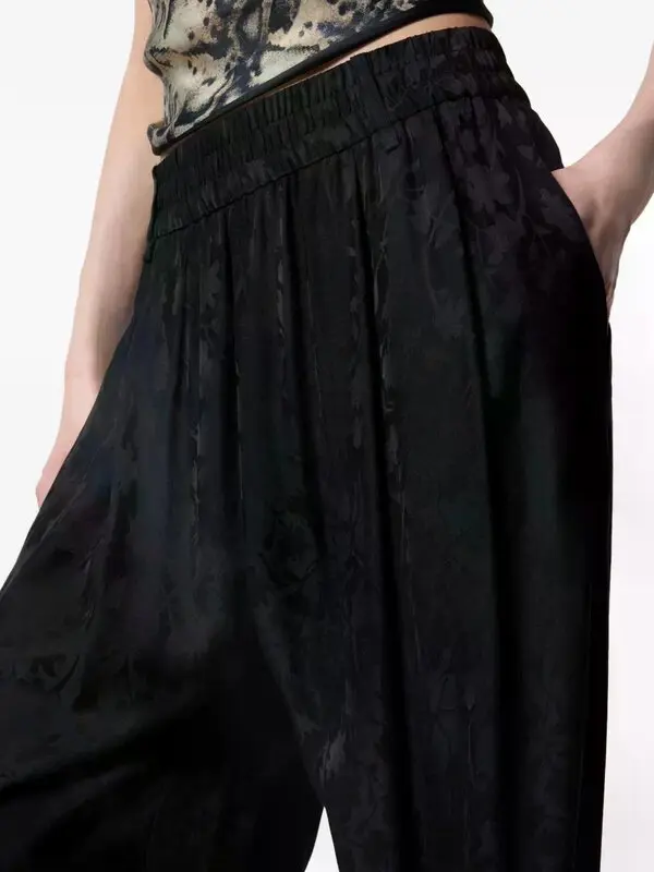 Pinko Floral Jacquard Wide Leg Trousers