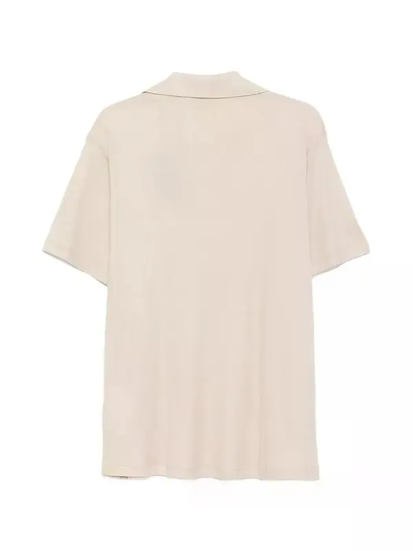 Paul & Shark X-soft Fine-knit Open-collar T-shirt - Neutrals