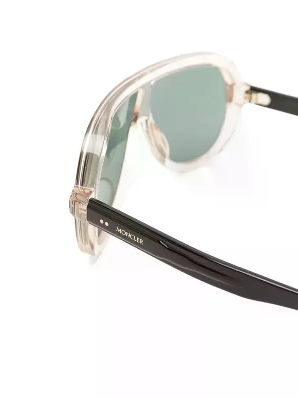 Moncler Sunsette Geometric-frame Sunglasses - Neutrals
