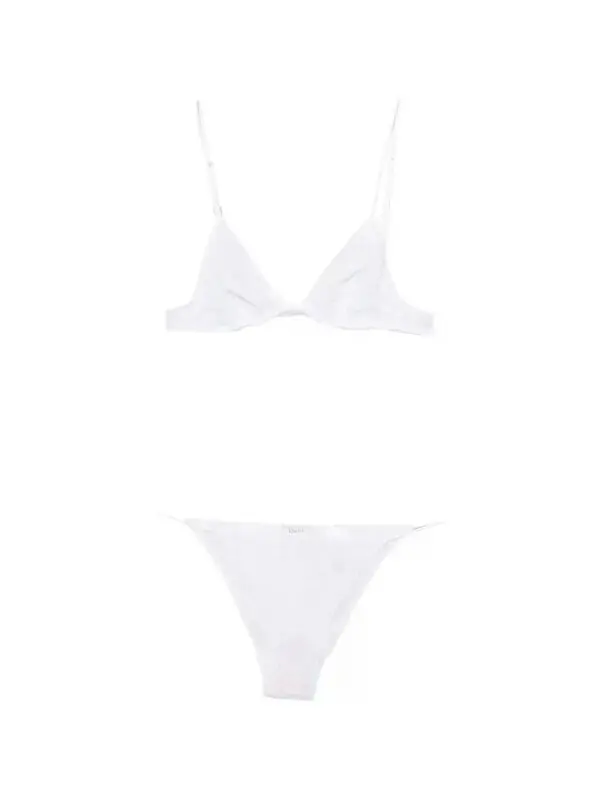 Oseree Lace Lingerie Set - White