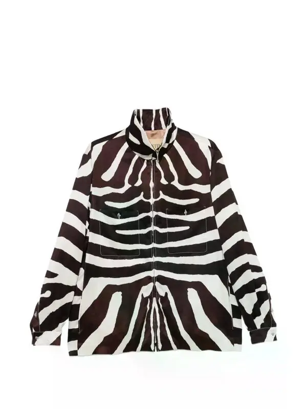 Valentino Garavani Zebra Print Jacket - Brown