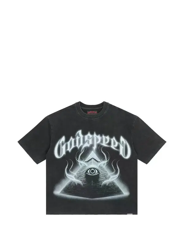 GODSPEED Graphic-print Cotton T-shirt - Black
