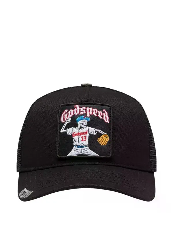 GODSPEED Interchangeable Patch Trucker Baseball Cap - Black