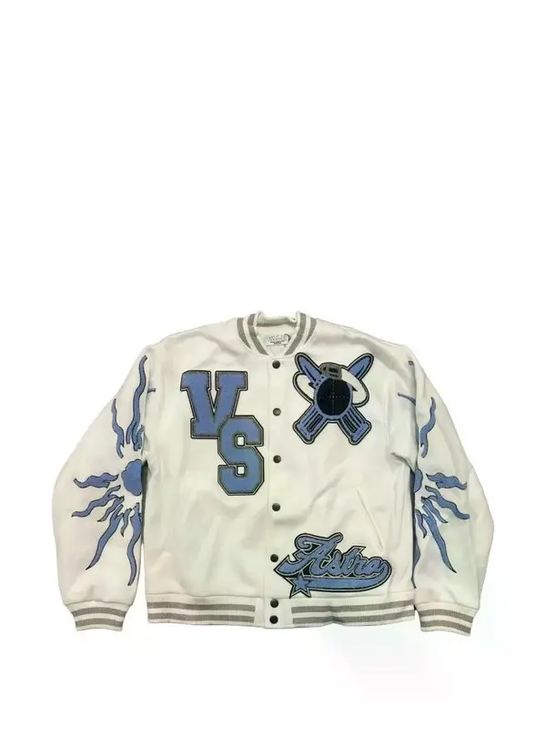 VALE FOREVER Patch-detail Varsity Jacket - Neutrals
