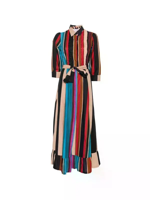 CONNOR&BLAKE Sequin Embellished Striped Maxi Dress