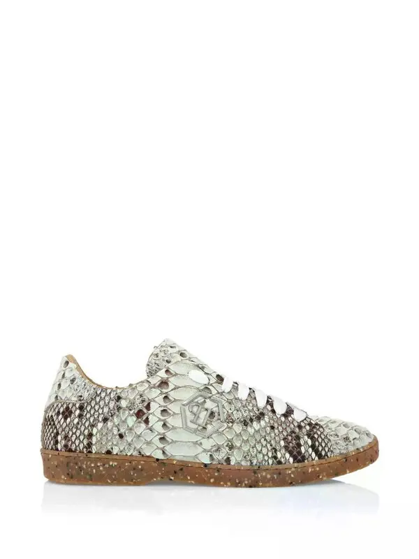 Philipp Plein Python Leather Sneakers - White