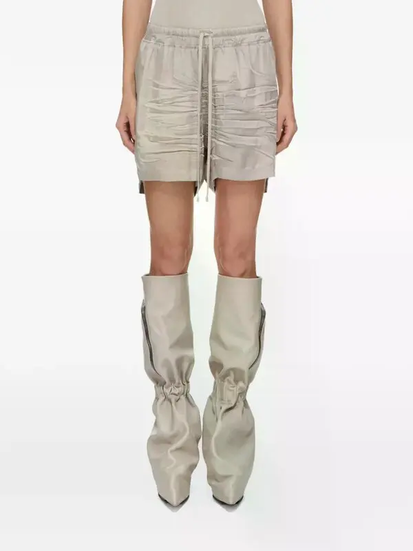 Rick Owens Temple Ruched Shorts - Neutrals