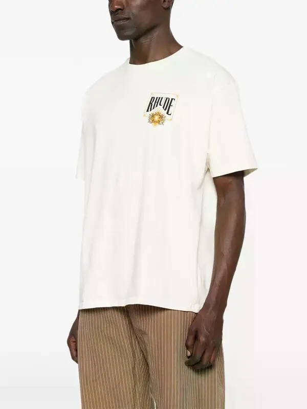 Rhude Logo-print T-shirt - Neutrals