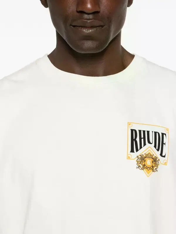 Rhude Logo-print T-shirt - Neutrals