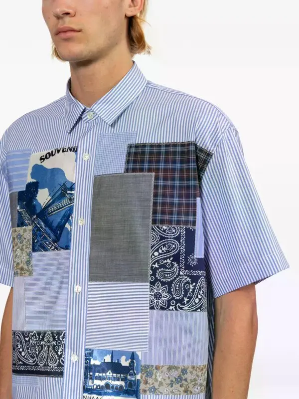 Junya Watanabe Patchwork Shirt - Blue