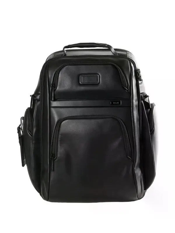 Tumi Leather Laptop Backpack - Black