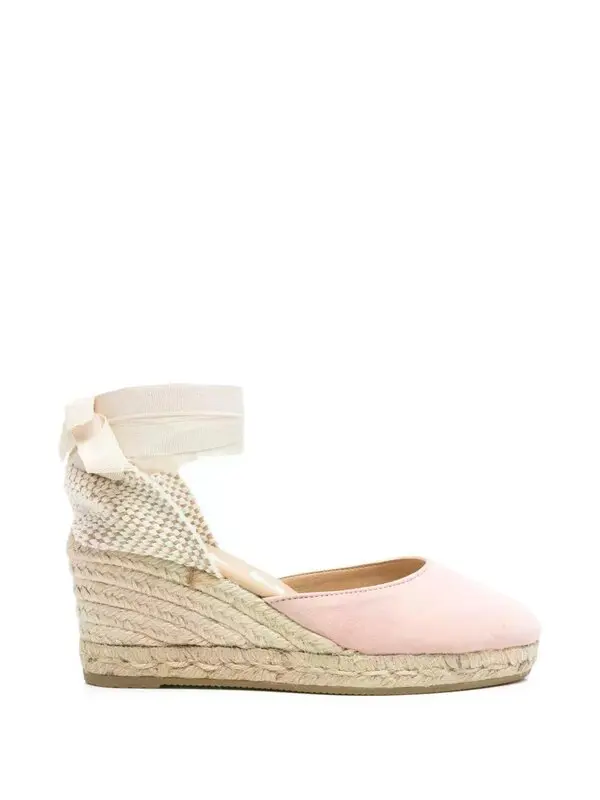 Manebí Suede Wedge Espadrilles - Pink