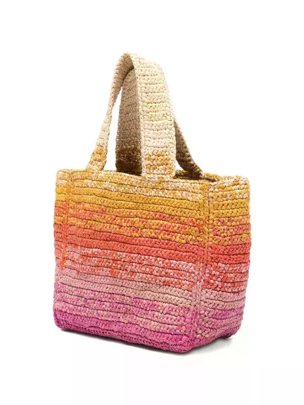 Manebí Small Zuma Crochet-knit Ombré Tote Bag - Yellow