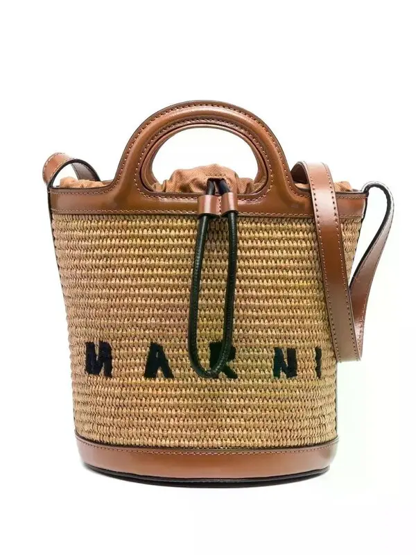 Marni Tropicalia Small Bucket Bag - Neutrals