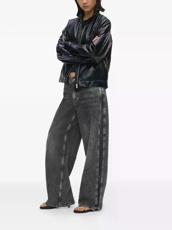 Karl Lagerfeld Acid-wash Wide-leg Jeans