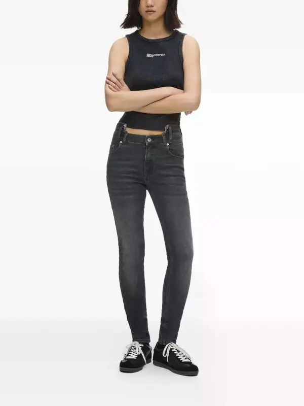 Karl Lagerfeld Whiskered Skinny Jeans