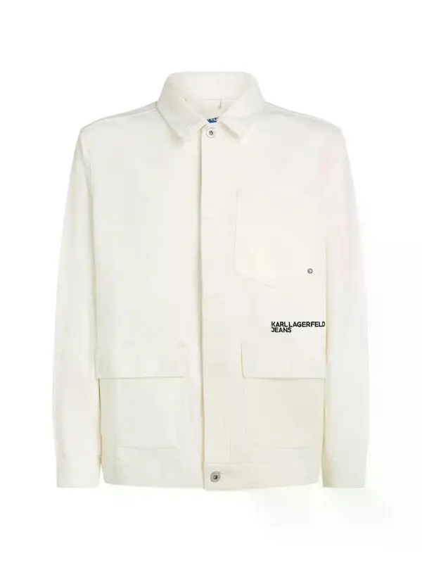 Karl Lagerfeld Logo-print Cotton Jacket - White