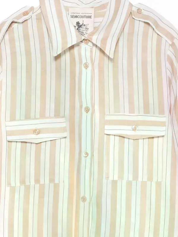 SEMICOUTURE Striped Button Down Shirt