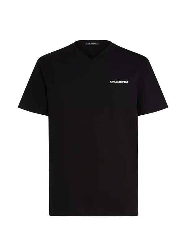 Karl Lagerfeld Logo-print V-neck T-shirt