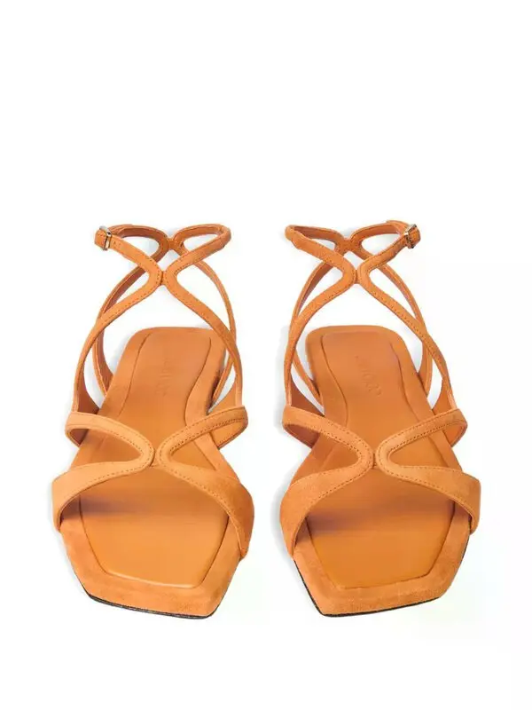 JIMMY CHOO Ayla Suede Flat Sandals - Orange