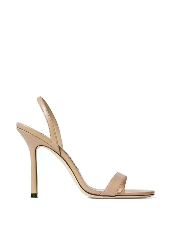 JIMMY CHOO Jenn 100 Strap Sandals - Neutrals