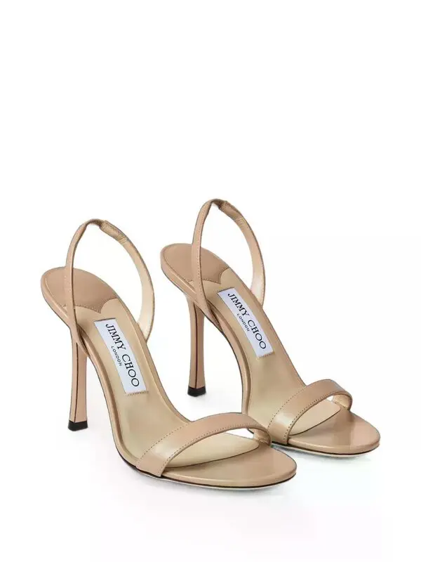 JIMMY CHOO Jenn 100 Strap Sandals - Neutrals