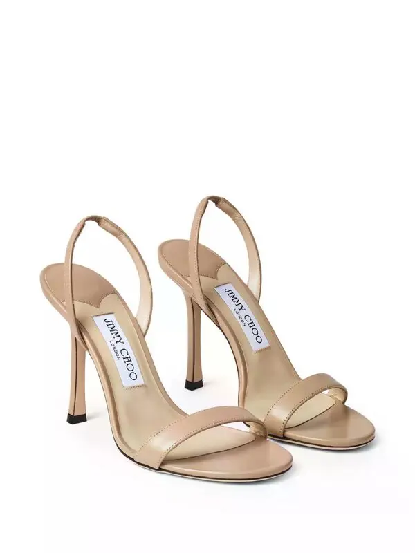 JIMMY CHOO Jenn 100 Strap Sandals - Neutrals