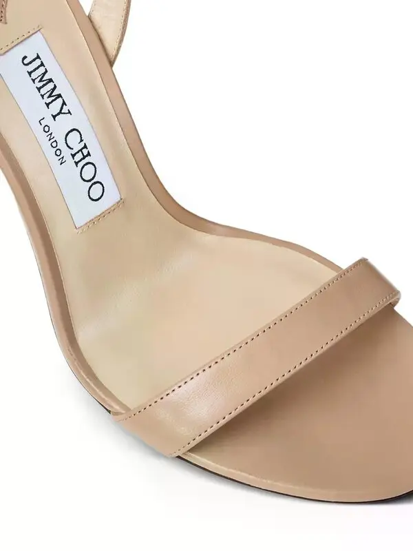 JIMMY CHOO Jenn 100 Strap Sandals - Neutrals